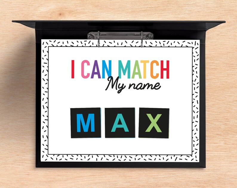 Editable Name Matching Activity 3 Letter Name, I Can Spell My Name ...