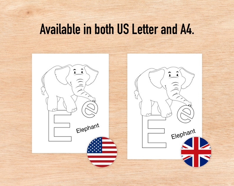 26 Animal ABC Coloring Sheets A-Z Printable Pages for - Etsy UK
