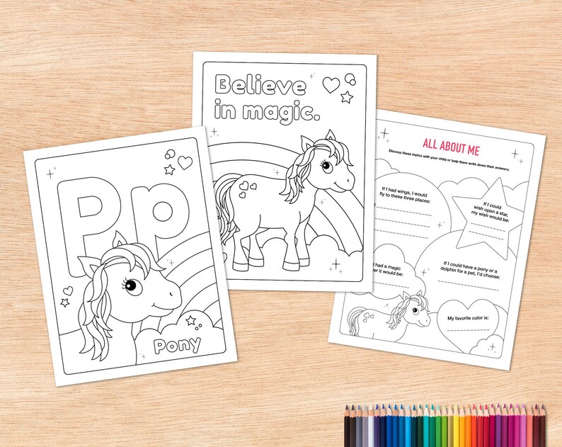 Little Pony Busy Book Activities for Toddler Girl Printable - Etsy UK