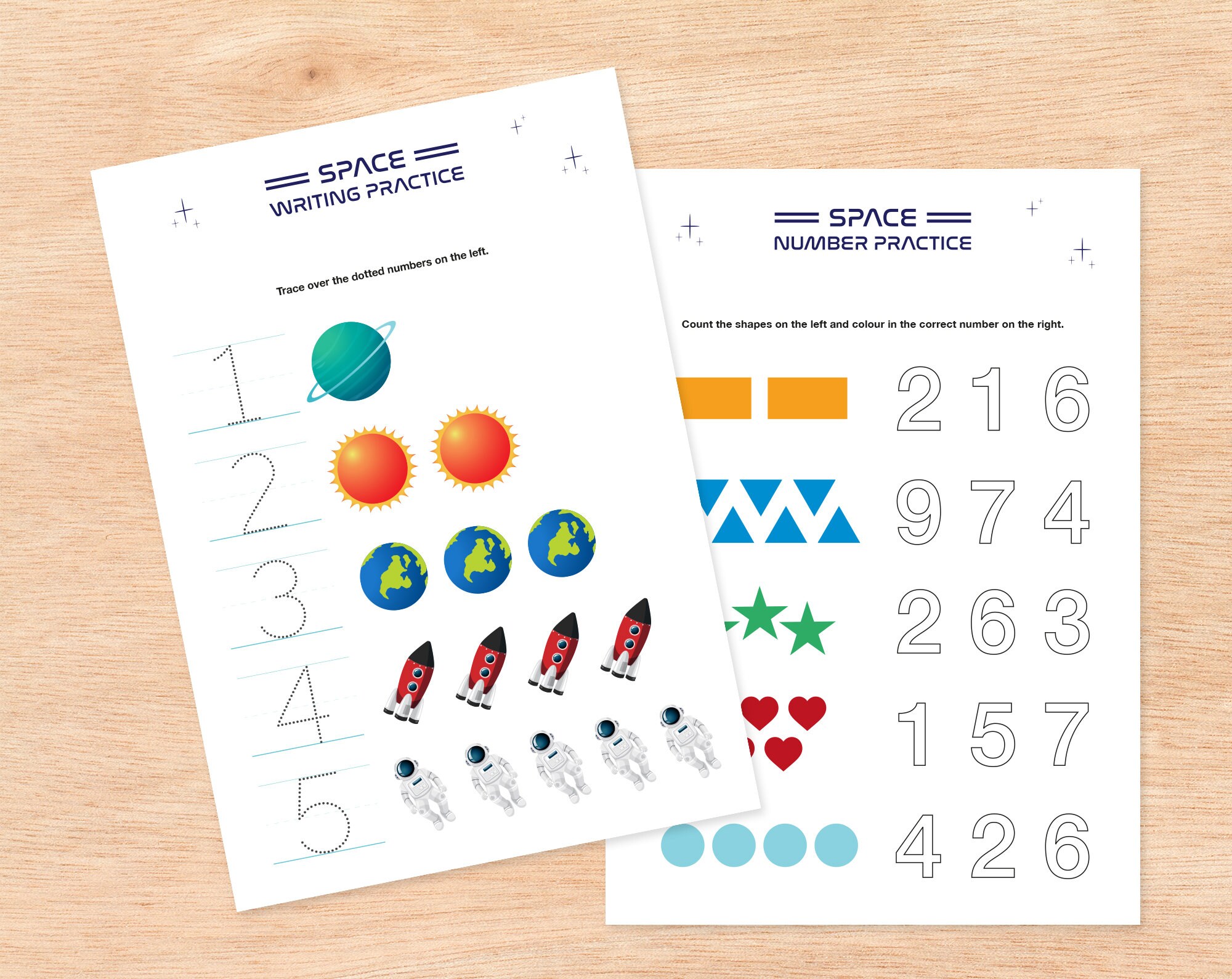 Space Themed Worksheets & Activities for Early Learners - Etsy