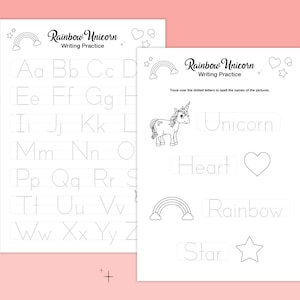 25 Unicorn Preschool Worksheets and Activities for Busy Binder, Pre-k ...