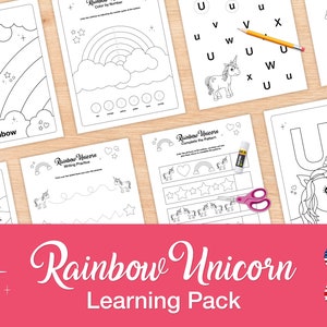 25 Unicorn Preschool Worksheets and Activities for Busy Binder, Pre-k ...