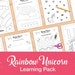 25 Unicorn Preschool Worksheets and Activities for Busy Binder, Pre-k ...