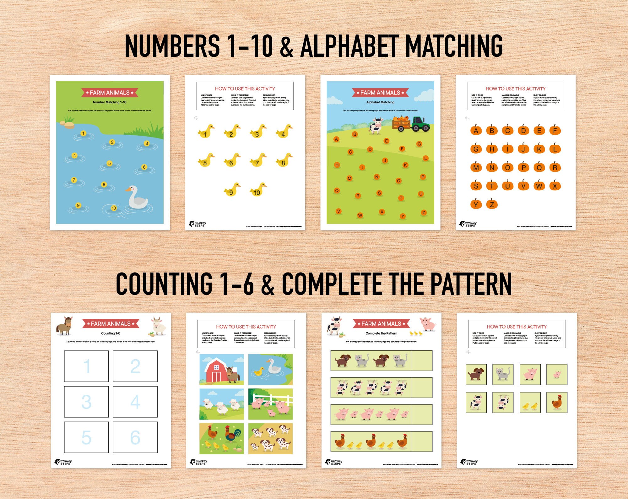 Farm Animals Themed Printable Busy Binder for Toddlers & - Etsy UK