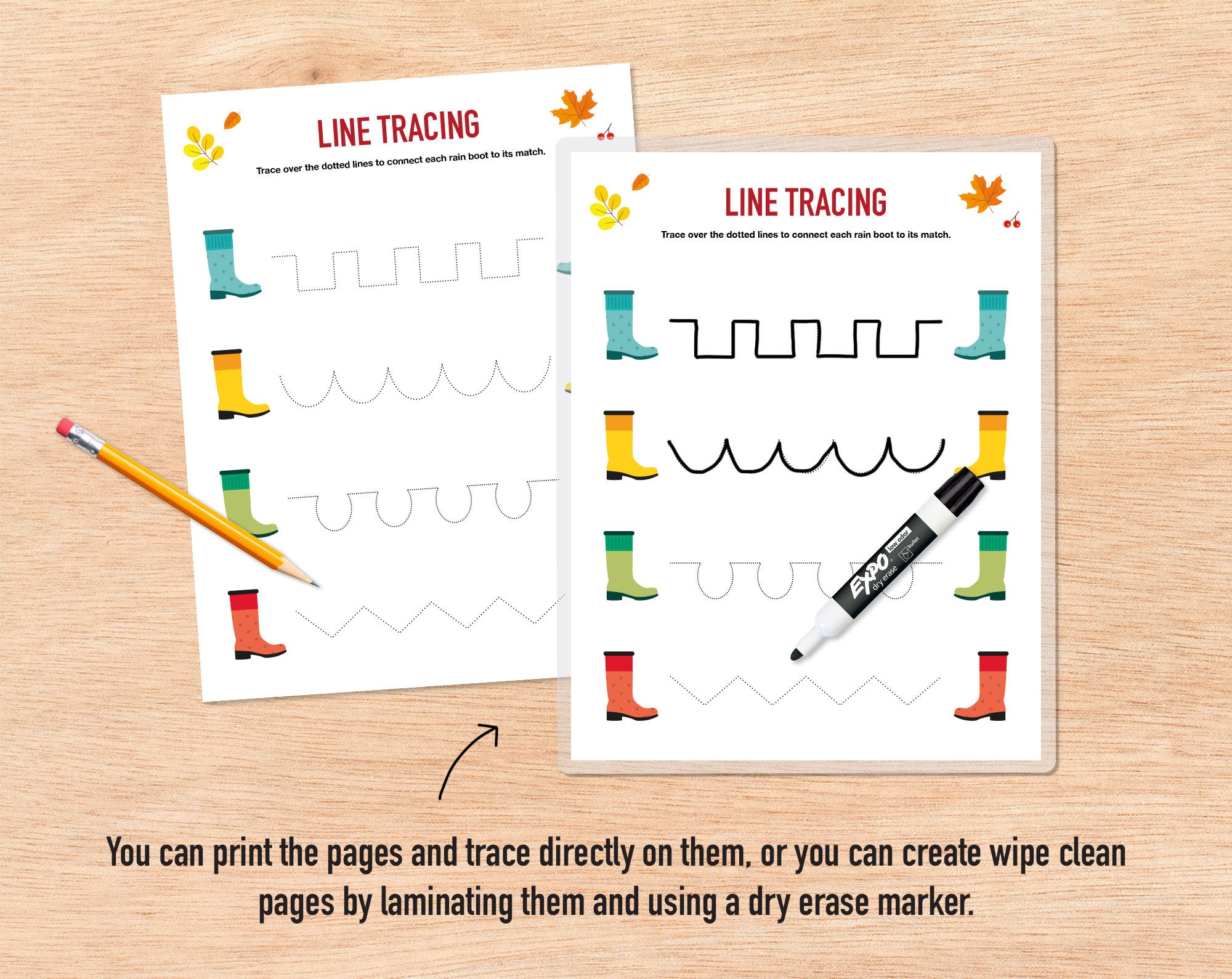Fall Preschool Busy Binder Printables, Autumn Learning Packet, 20 Pages ...