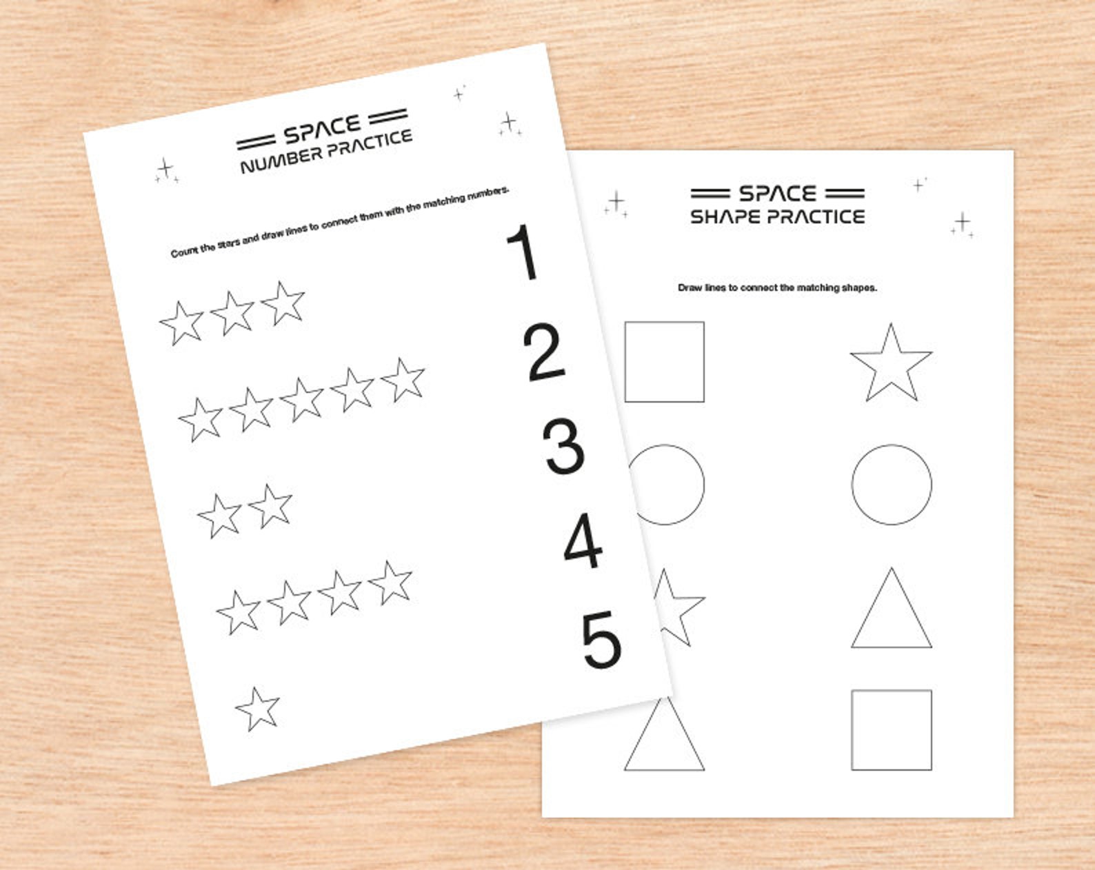 Space Preschool Worksheets and Activities, Early Learning Binder Packet ...