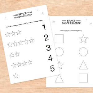 Space Preschool Worksheets and Activities, Early Learning Binder Packet ...
