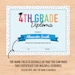 Editable 4th Grade Diploma: Rainbow Graduation Certificate (digital ...