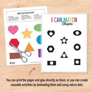2 Printable Matching Activities - Colors & Shapes, Toddler Busy Binder ...