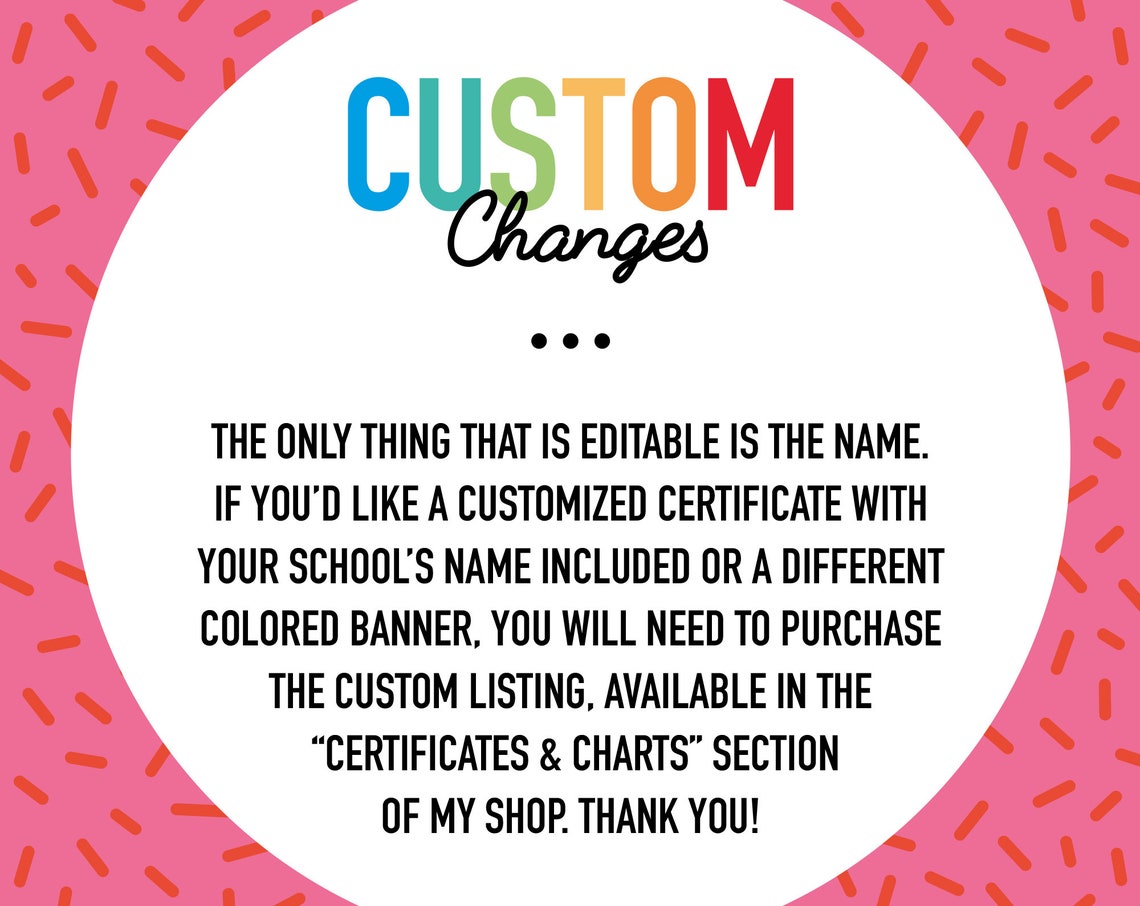 Editable 4th Grade Diploma: Rainbow Graduation Certificate (digital ...