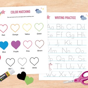 Unicorn Themed Printable Learning Packet (30 Pages), Preschool Girl ...
