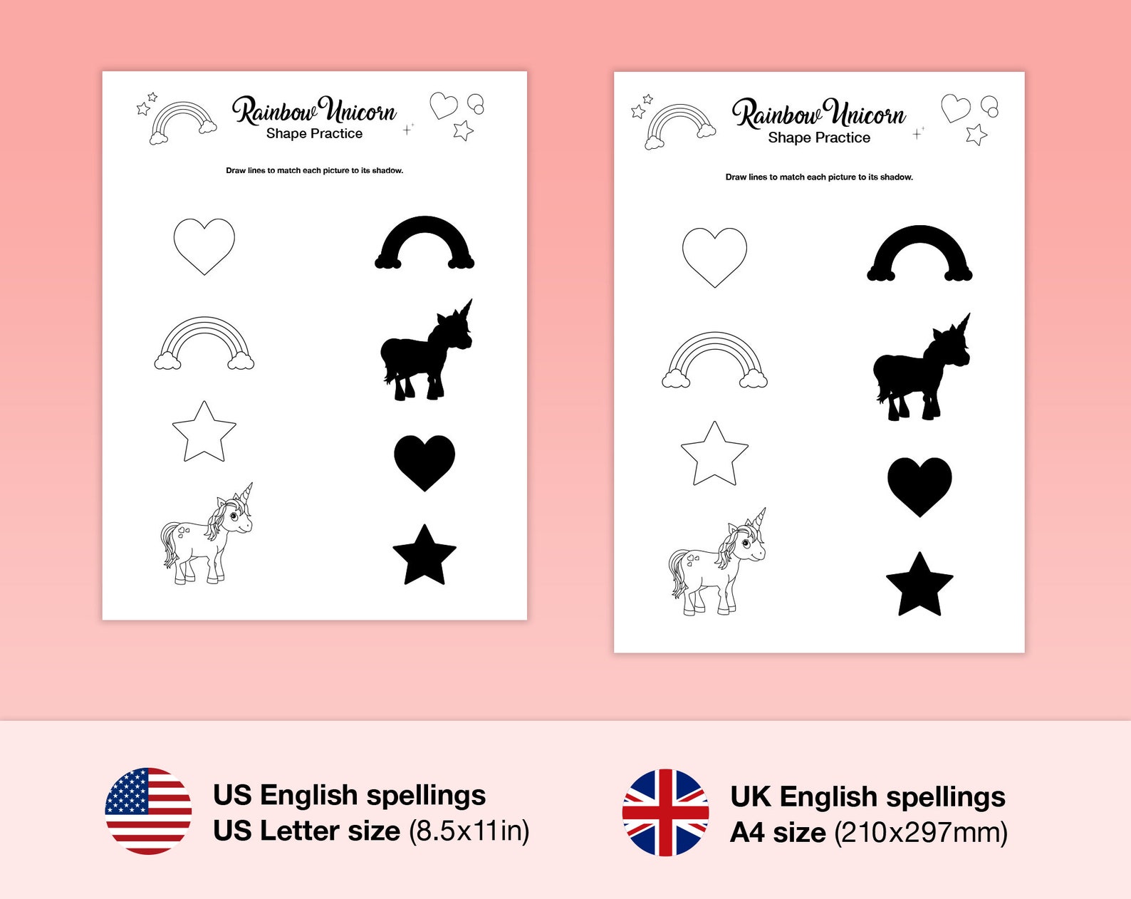 25 Unicorn Preschool Worksheets and Activities for Busy - Etsy