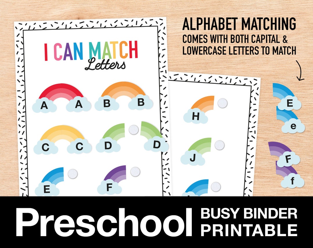 Printable A-Z Letter Matching Activity, Alphabet Puzzle, Preschool ...