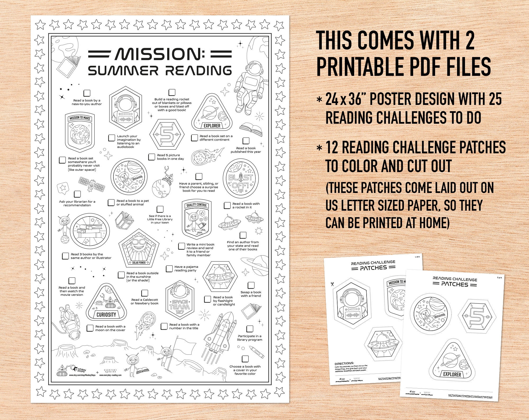 Printable Summer Reading Chart, 24x36 Poster Design, Creative Reading ...