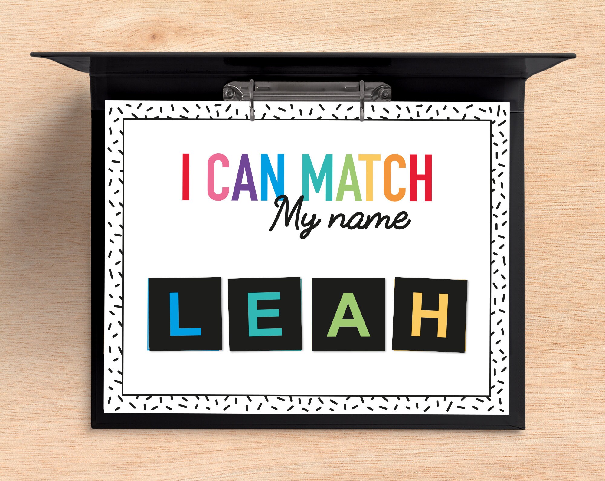 Editable Name Matching Activity (4 Letter Name): Early Learning ...