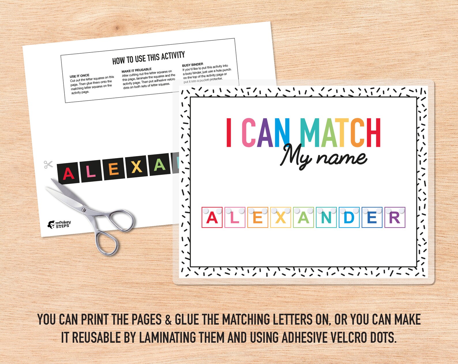 Editable Name Matching Activity 9 Letter Name I Can Spell - Etsy