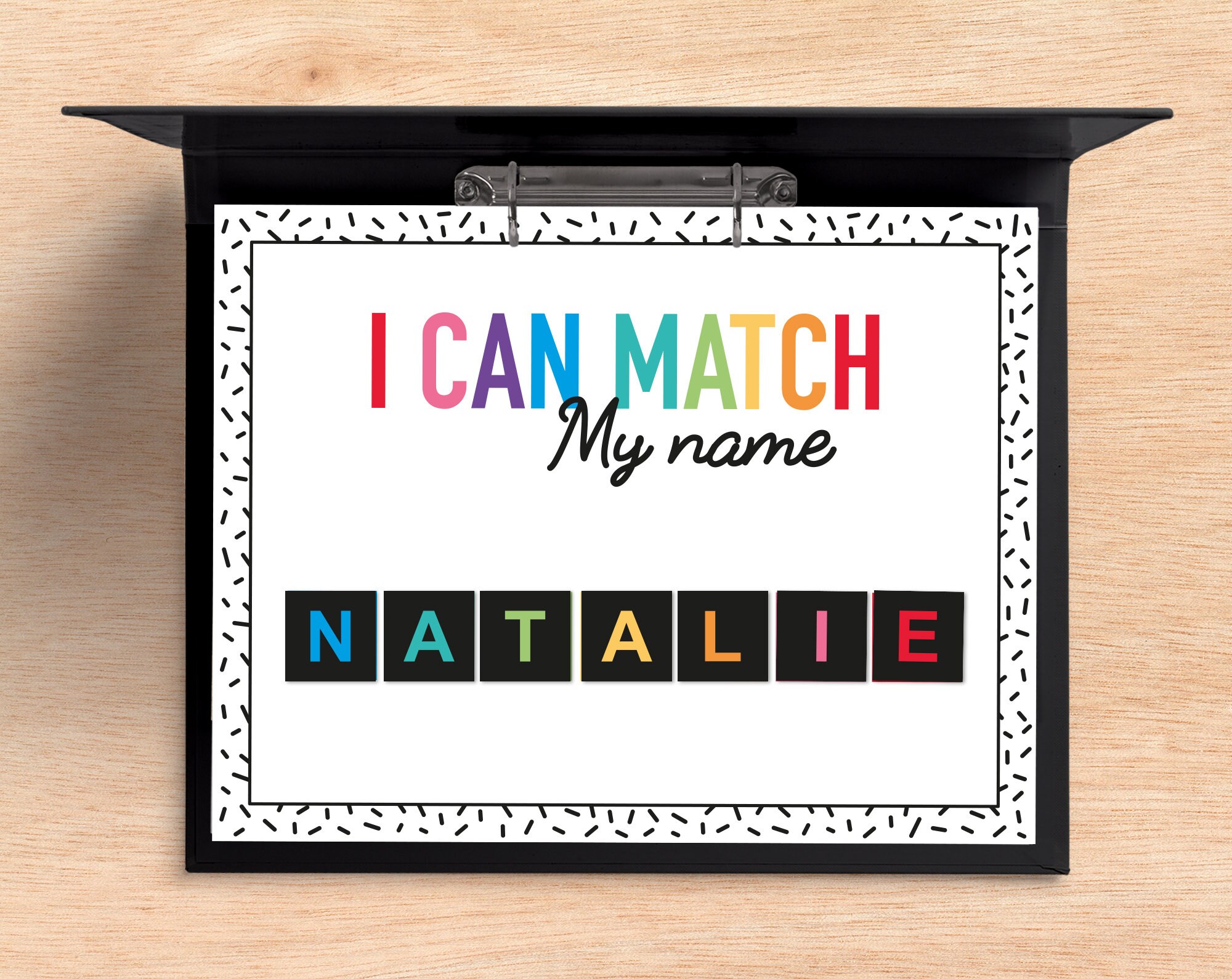 Editable Name Matching Activity 7 Letter Name, I Can Spell My Name ...