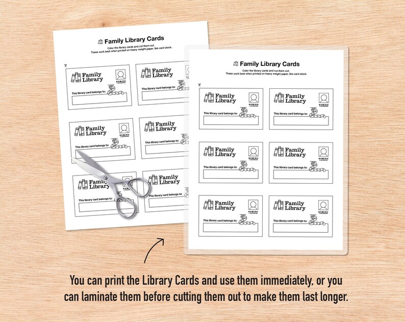 Library Role Play Printable: Kids Reading Log & Library Card (digital ...