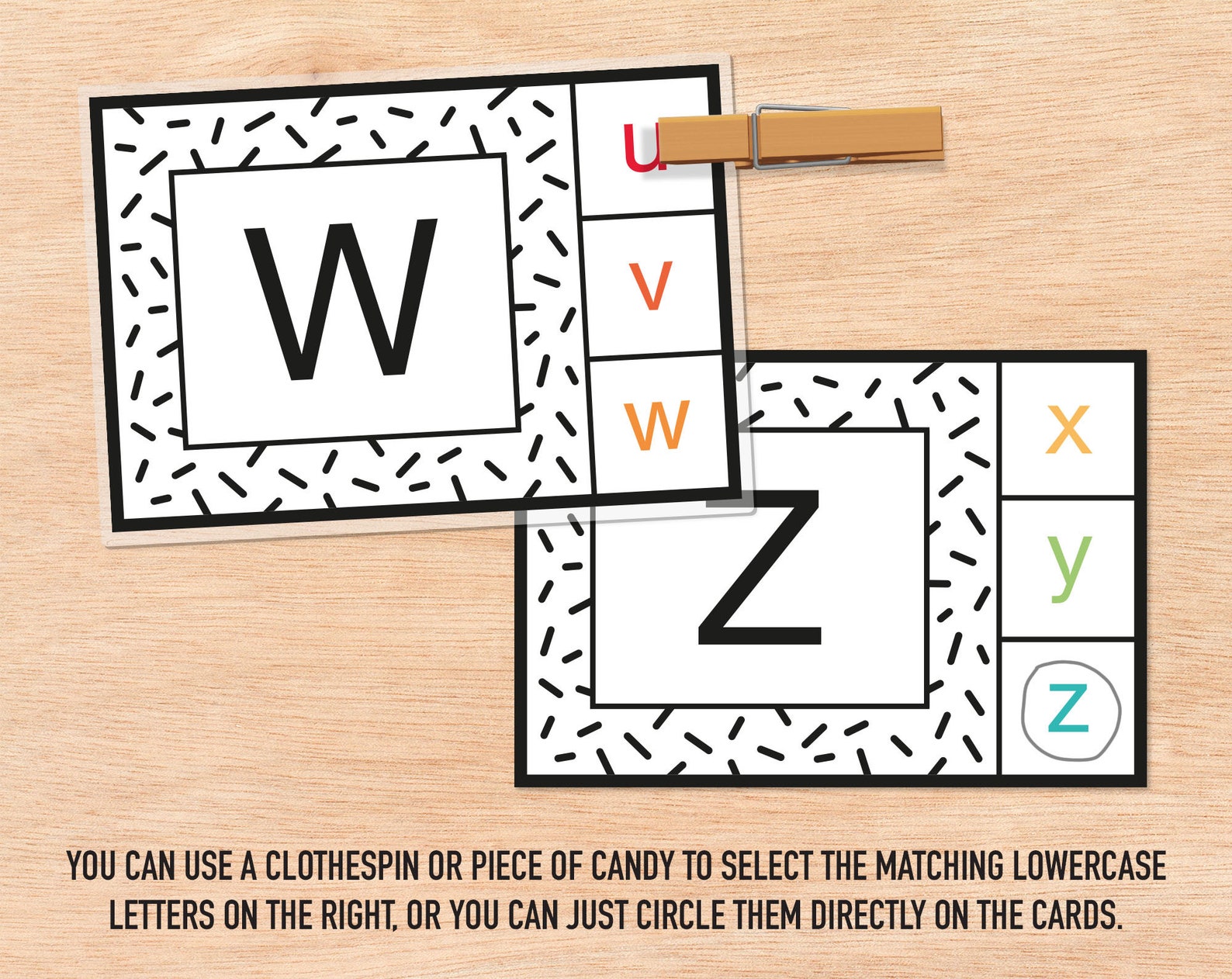 26 Printable Alphabet Matching Cards A-Z Uppercase & - Etsy