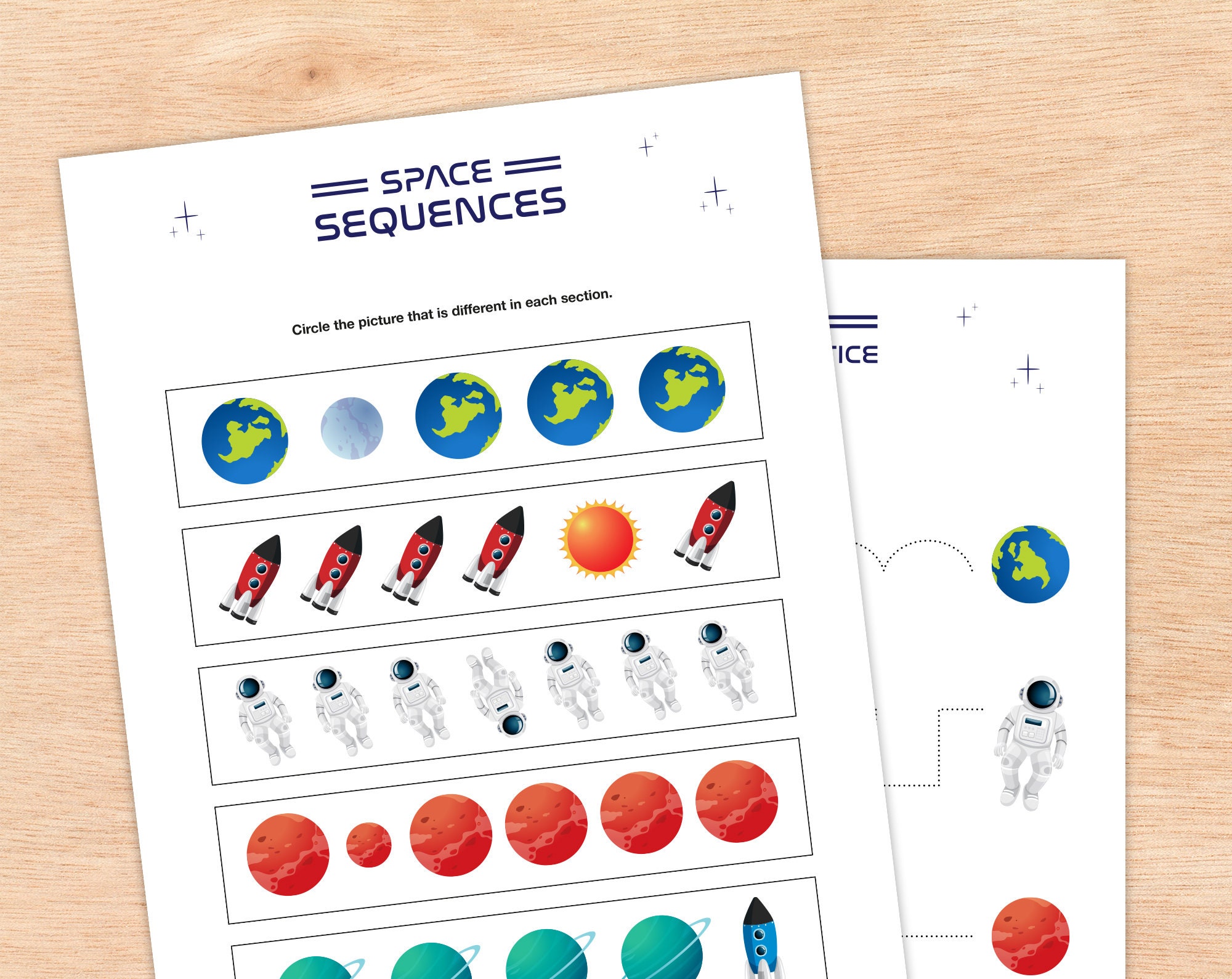 Space Themed Worksheets & Activities for Early Learners - Etsy
