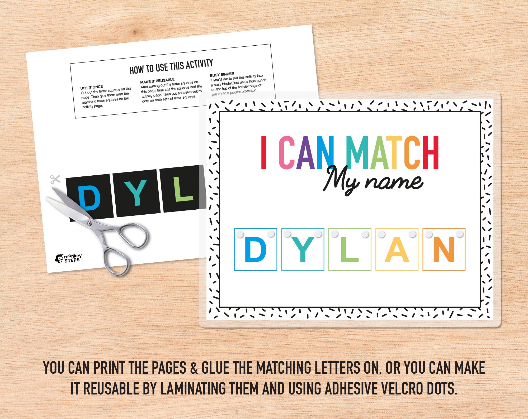 Editable Name Matching Activity (5 Letter Name): Early Learning ...
