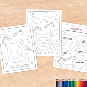 Unicorn Learning Packet (30 Pages): Worksheets and Activities for Early ...