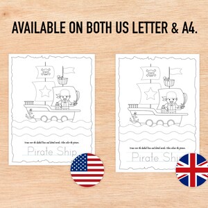 Pirate Handwriting Practice, 8 Printable Tracing Worksheets, Preschool ...