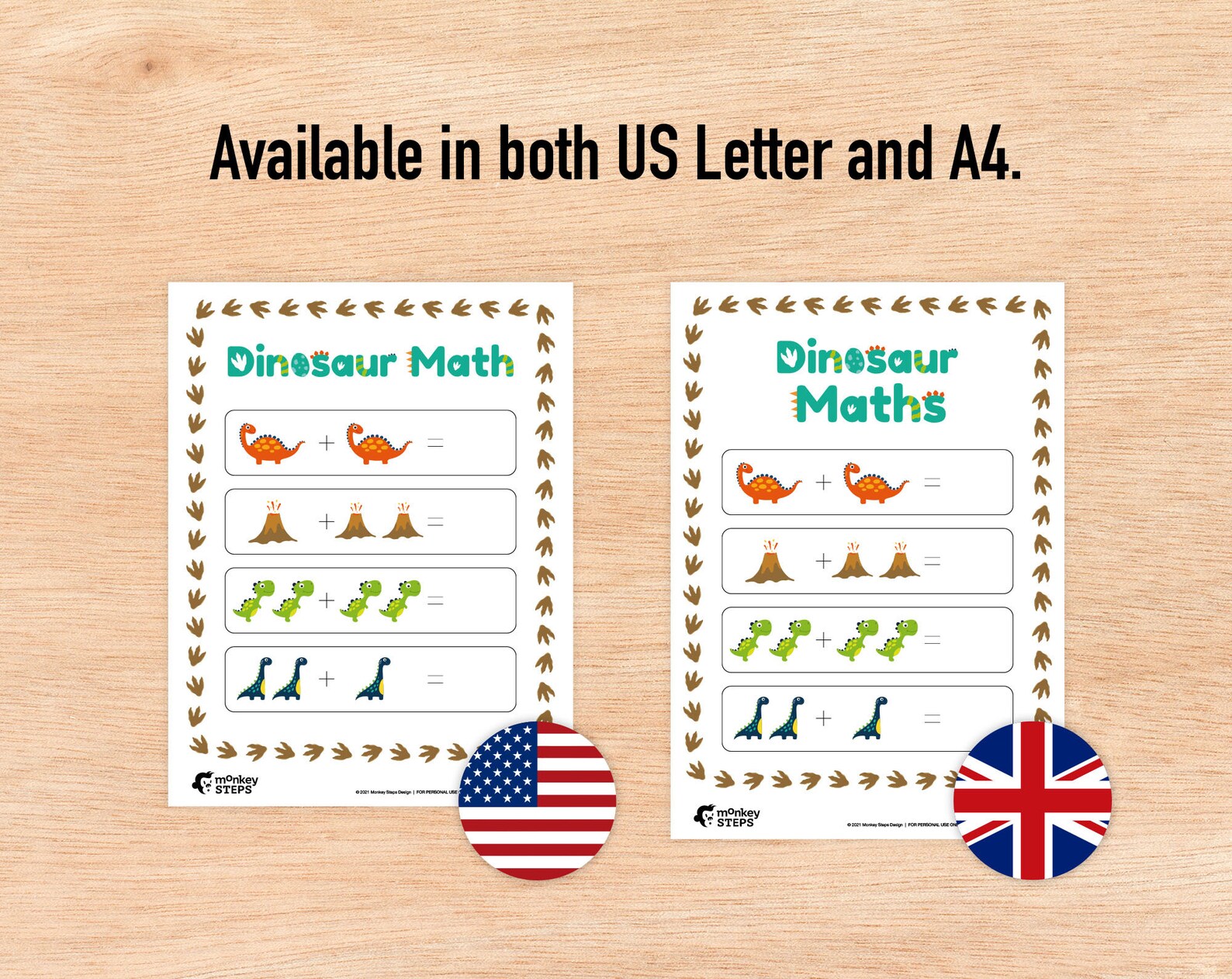 Dinosaur Math Worksheets, Kindergarten & Preschool Printables, Basic ...