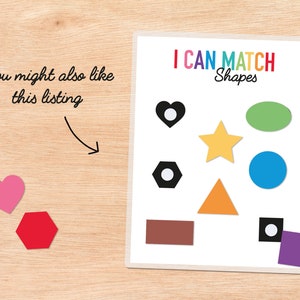 10 Color Sorting Activity, Printable Toddler Busy Binder, Matching ...