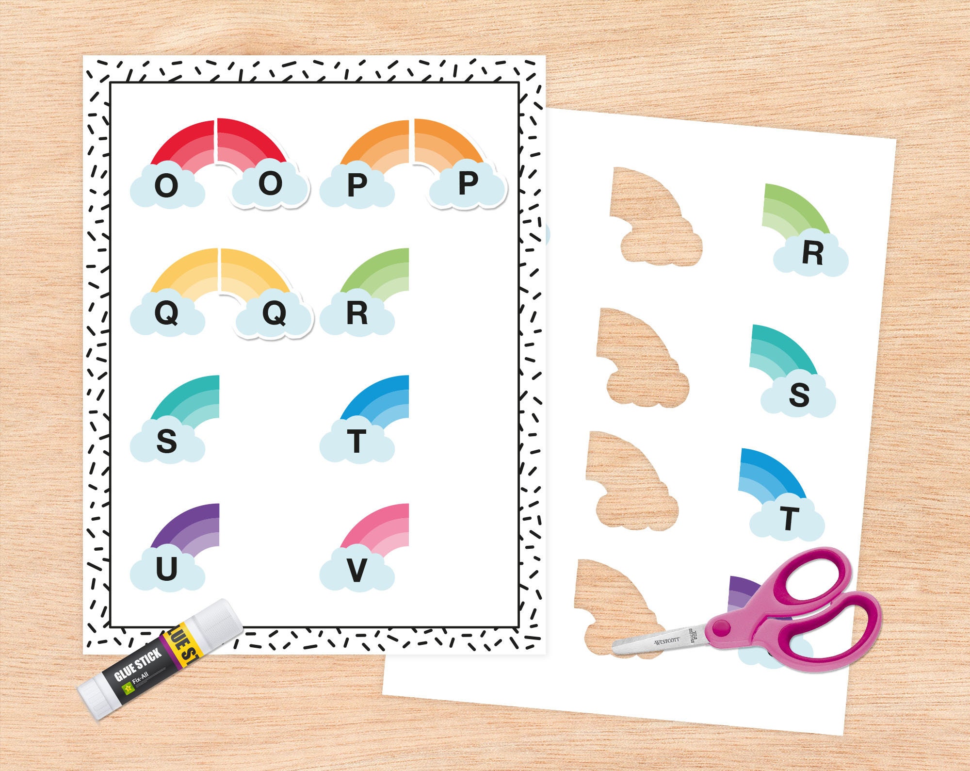 Printable A-Z Letter Matching Activity, Alphabet Puzzle, Preschool ...