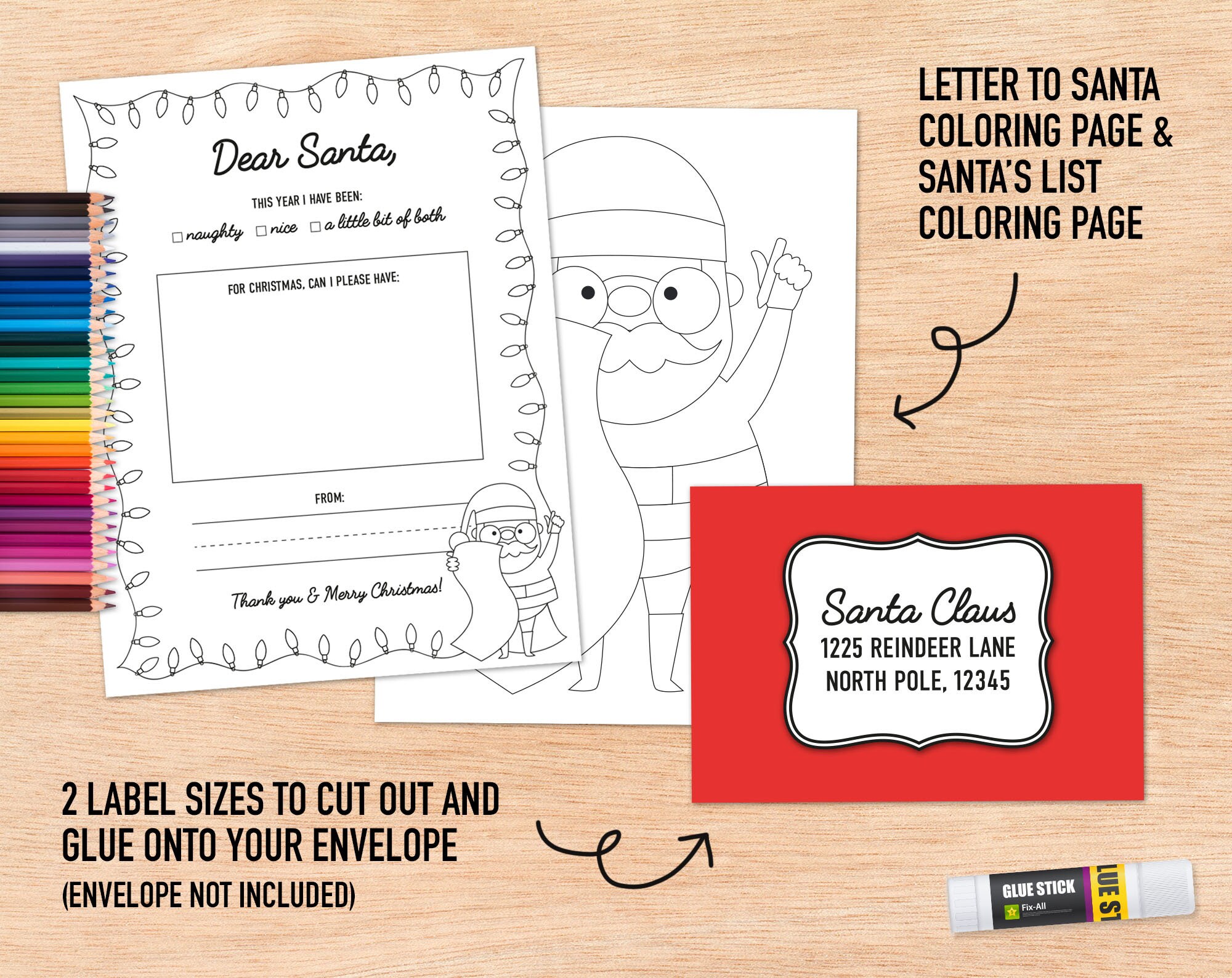 Printable Christmas Activities for Prek: Letter to Santa Xmas - Etsy