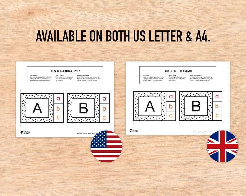 26 Printable Alphabet Matching Cards, A-Z Uppercase & Lowercase Letter ...