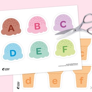 Ice Cream Alphabet (mixed Case), Learn 26 Uppercase & Lowercase Letters ...