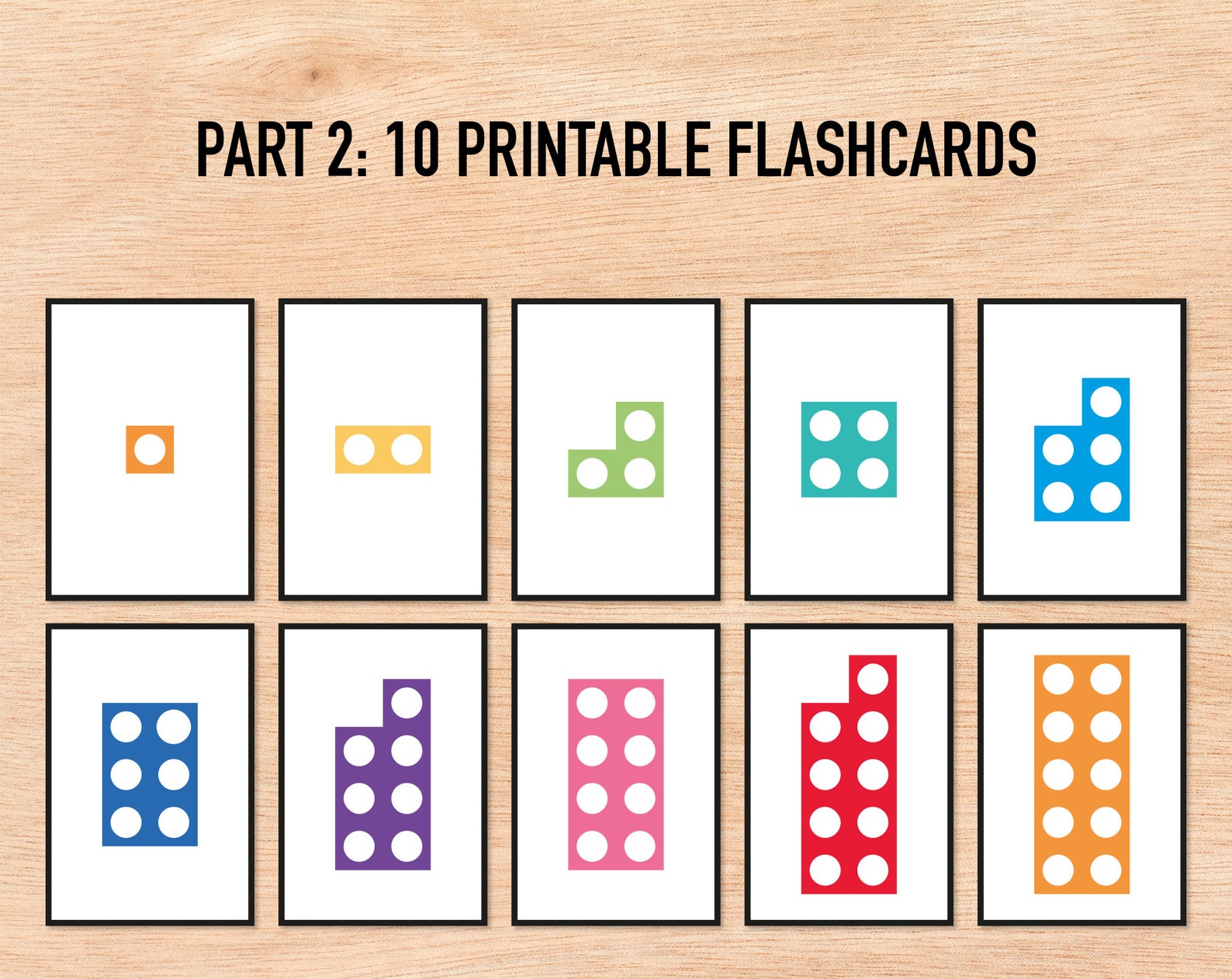 Printable Numicon Peg It Cards & Basic Flashcards numbers 1-10 ...