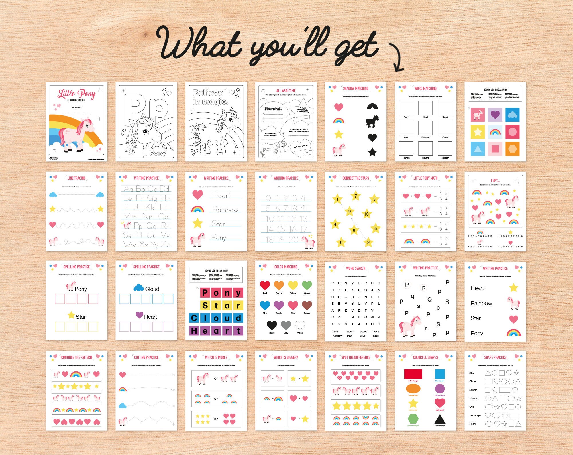 Little Pony Busy Book Activities for Toddler Girl Printable - Etsy UK