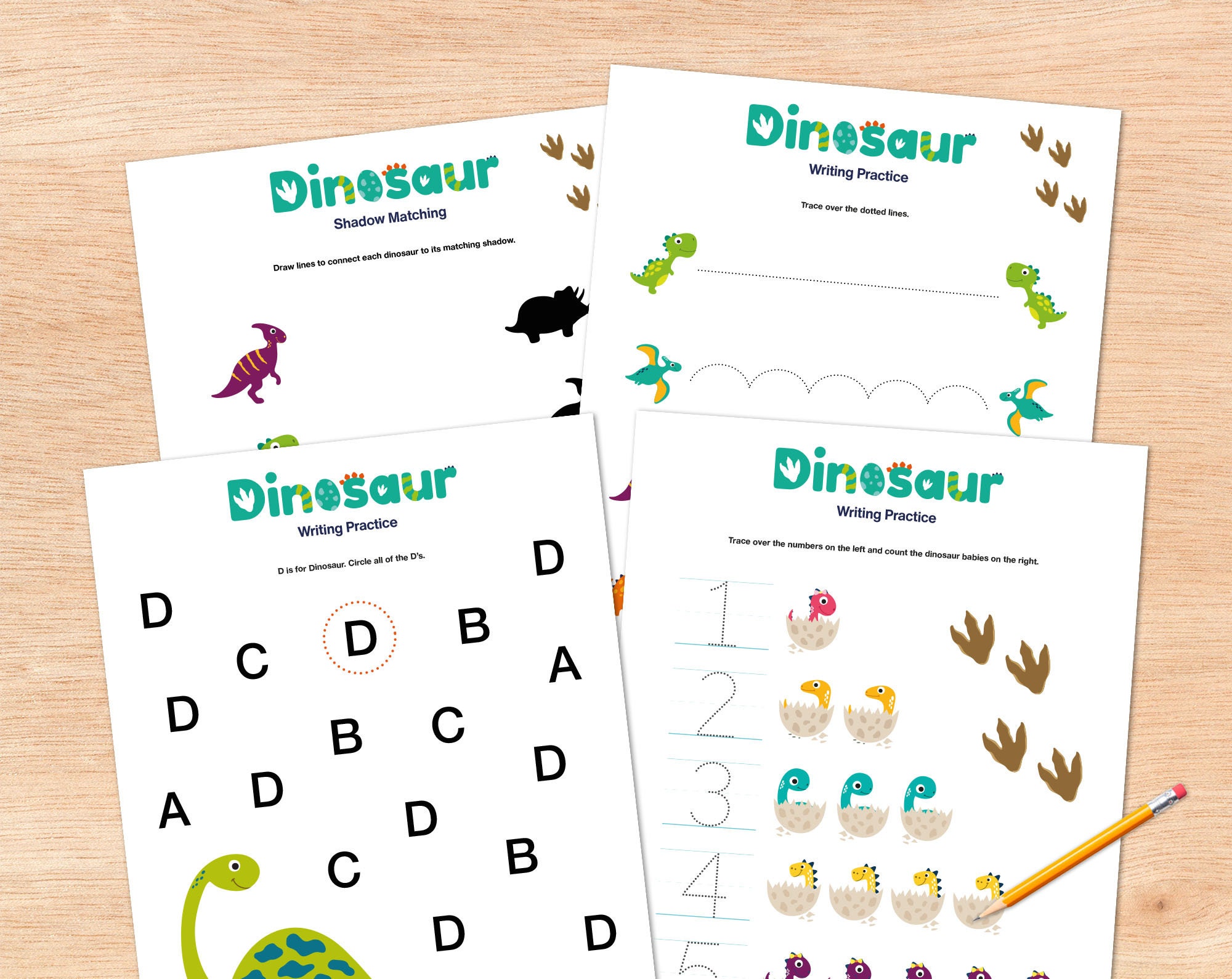 Dinosaur Themed Printable Learning Packet 20 Preschool - Etsy Singapore