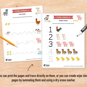 Farm Animals Themed Printable Busy Binder for Toddlers & Preschool Kids ...