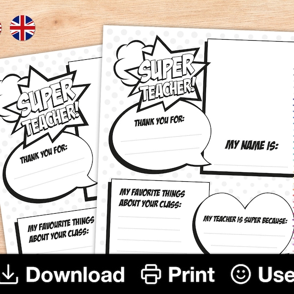 Superhero Teacher - Etsy