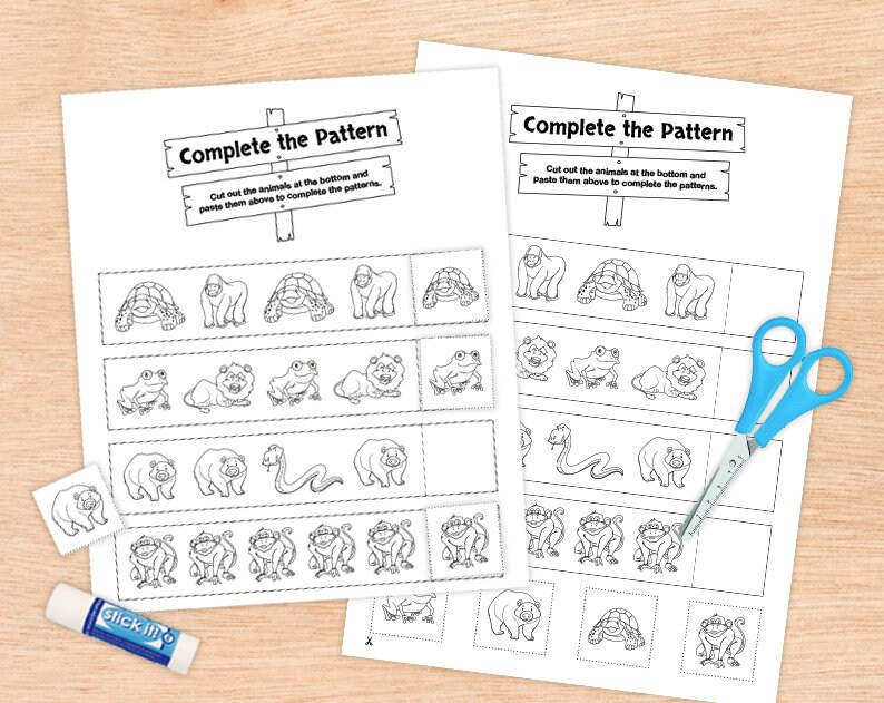 Zoo Animals Printable Preschool Learning Packet 25 Pages, Toddler ...