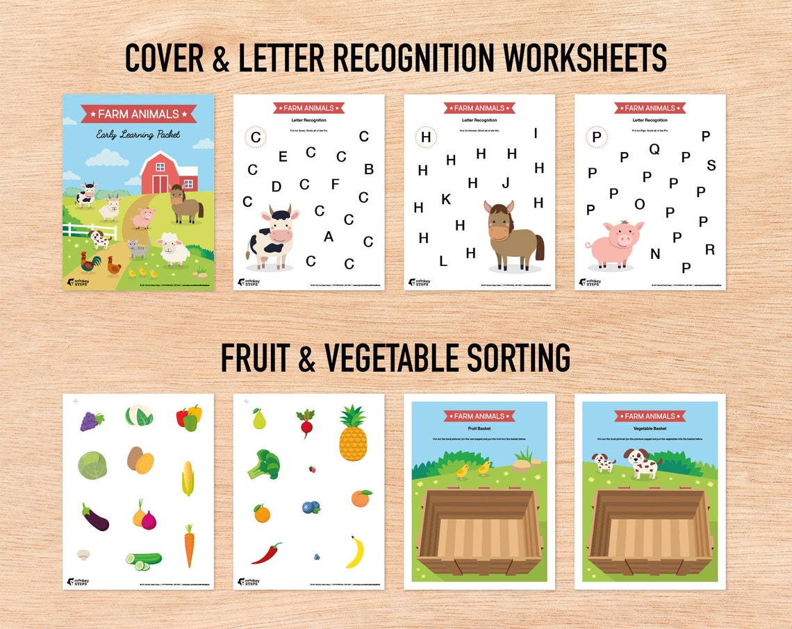 Farm Animals Themed Printable Busy Binder for Toddlers & - Etsy UK