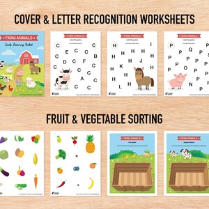 Farm Animals Themed Printable Busy Binder for Toddlers & Preschool Kids ...