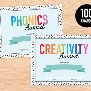 100 Editable Class Awards, Printable Certificates for Teachers, End of ...