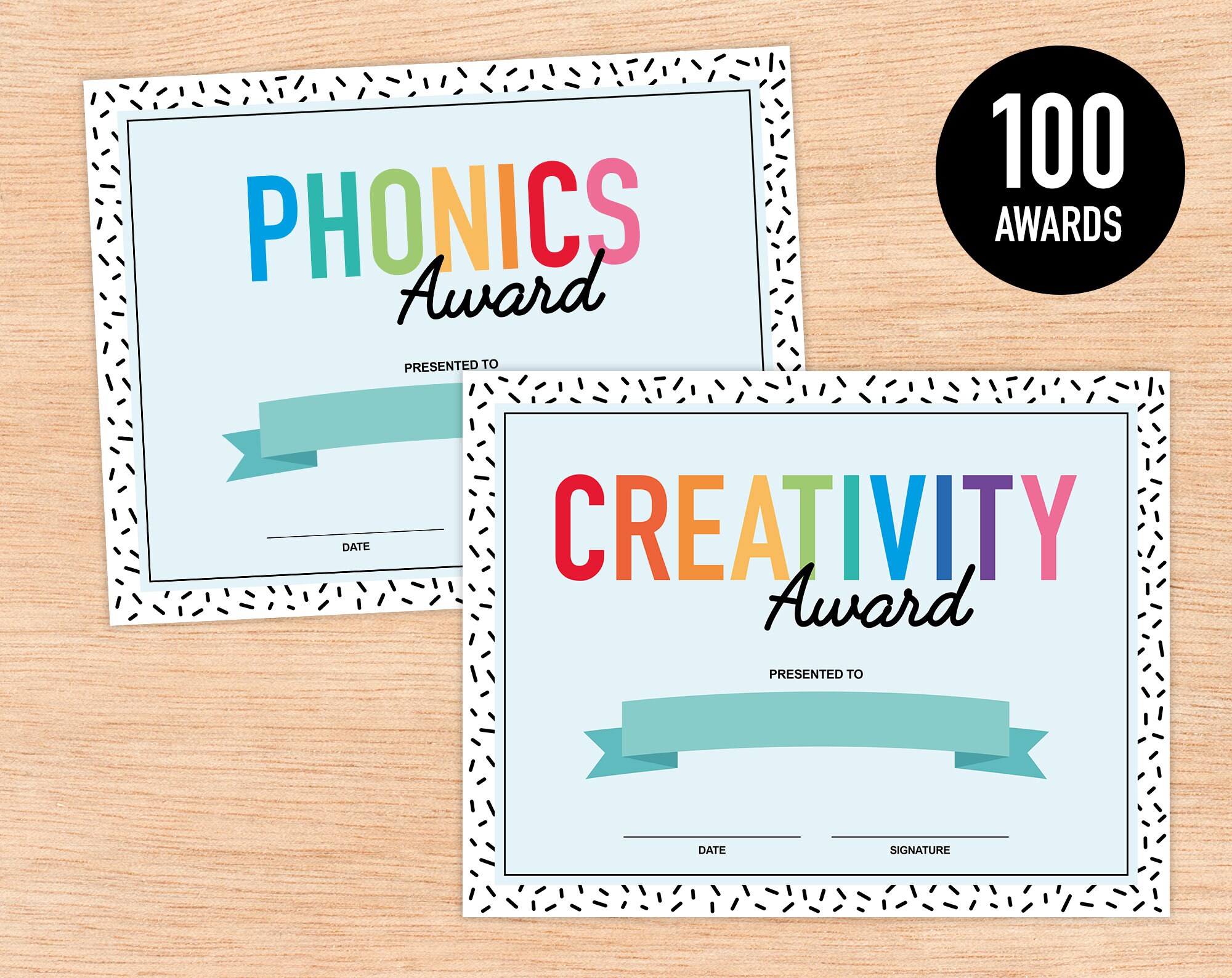 100 Editable Class Awards, Printable Certificates for Teachers, End of ...