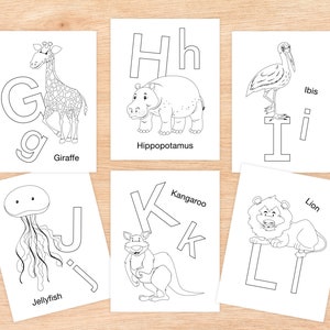 26 Animal ABC Coloring Sheets, A-Z Printable Pages for Toddlers ...