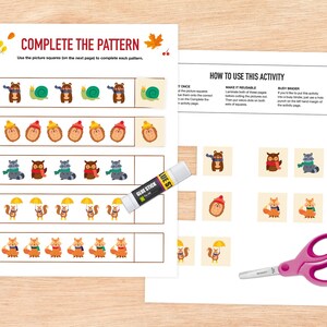 Fall Preschool Busy Binder Printables, Autumn Learning Packet, 20 Pages ...