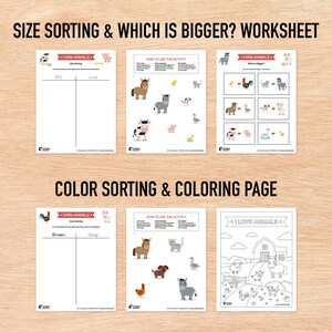 Farm Animals Themed Printable Busy Binder for Toddlers & Preschool Kids ...