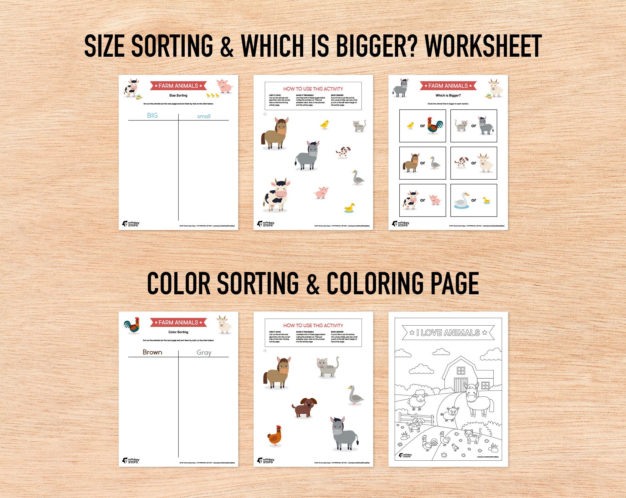 Farm Animals themed Printable Busy Binder for Toddlers & | Etsy