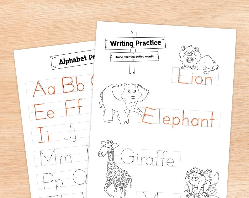 Zoo Animals Printable Preschool Learning Packet 25 Pages, Toddler ...