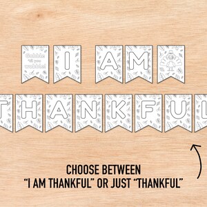Kids Thanksgiving Activity, Color Your Own Printable Banner, I Am ...