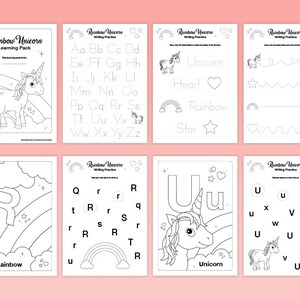 25 Unicorn Preschool Worksheets and Activities for Busy Binder, Pre-k ...